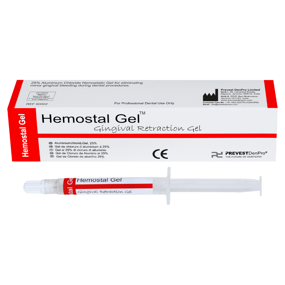 Hemostal Gel | Gingival Retraction Gel | 1 x 3 g Spritze und 10 Applik ...