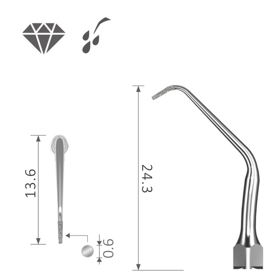 Ultraschallspitzen E11D EN11D ED11D | Endo diamantiert retrograde Wurzelfüllung – PIXEL.dental Shop